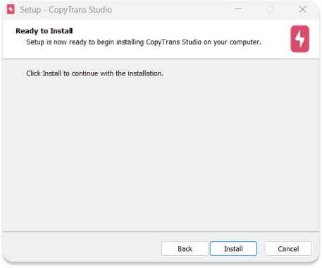CopyTrans Studio Installation guide